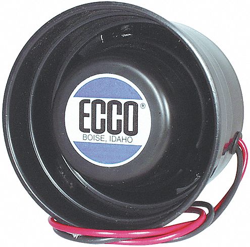 Back Up Alarm, 112dB, 12 to 36V DC Voltage, Black - Grainger