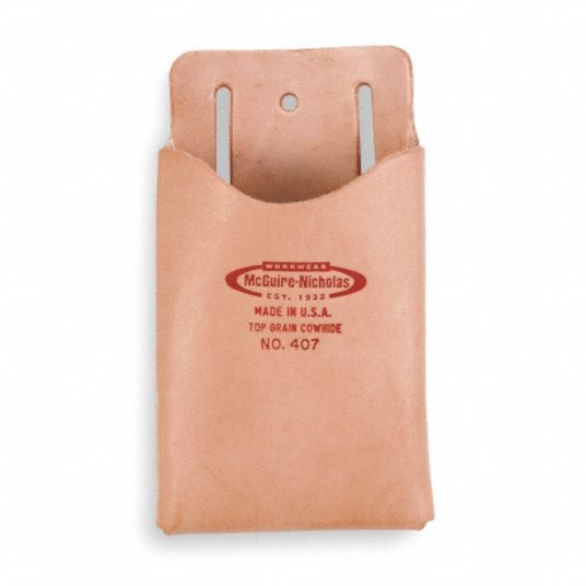 Box Shaped Pouch, Leather - Grainger