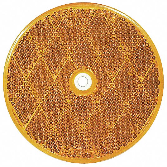 Center Hole Reflector, Round, PK 10 - Grainger