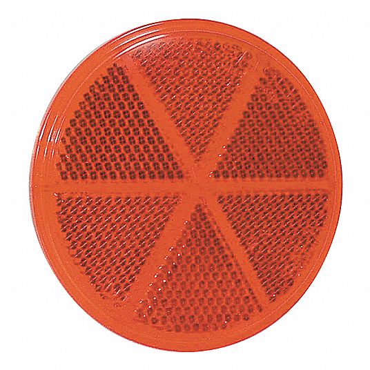 Adhesive Mount Reflector, Round, PK 10 - Grainger