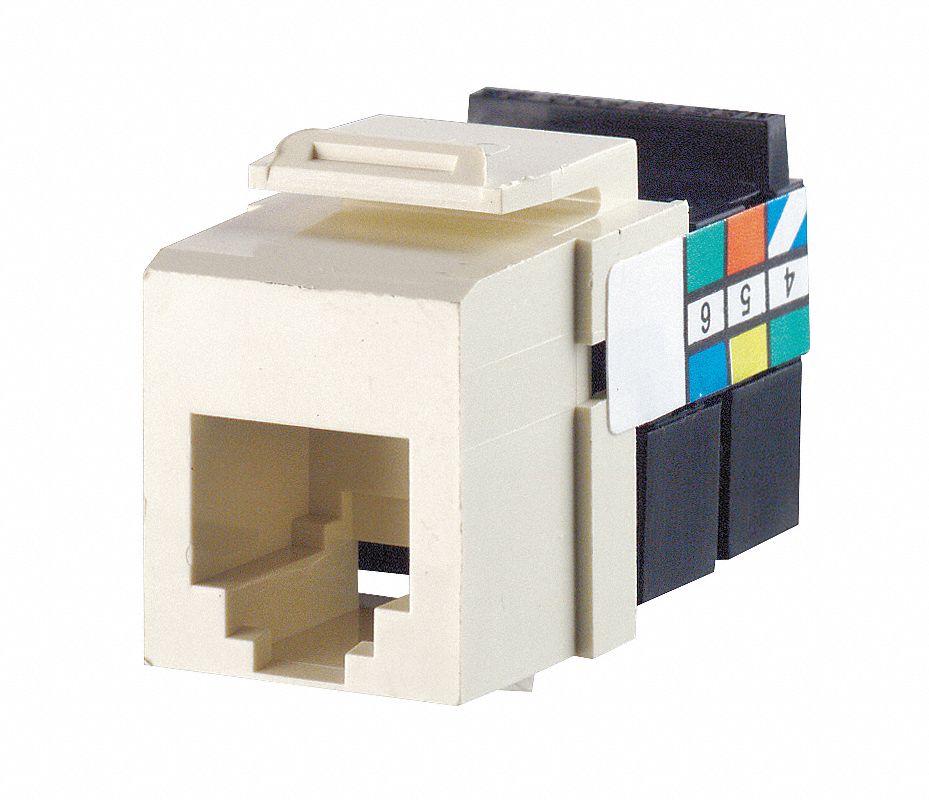 LEVITON Enchufe Keystone,Tipo Voz,Blanco - Puertos de Voz y Datos ...