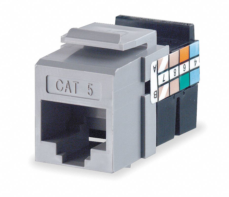 LEVITON Conector de Comunic Datos,Keystone,Gris - Puertos de Voz y ...