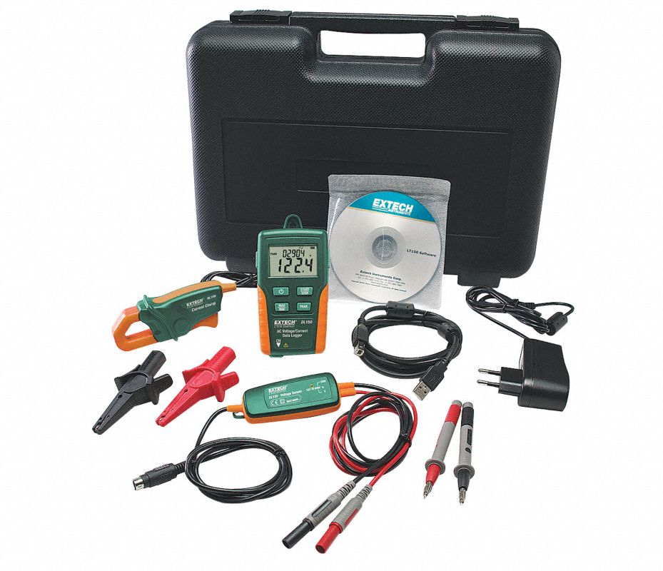 EXTECH Registrador de Corriente/Voltage CA, 1.0 - Registradores de ...