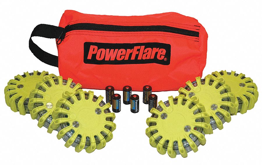 POWERFLARE, Amber, LED Road Flare - 5LUZ1|SP6O-A-Y - Grainger