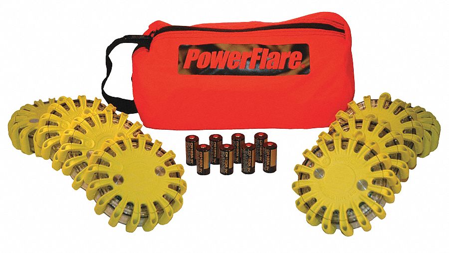 POWERFLARE, Amber, LED Road Flare - 5LUZ7|SP8O-A-Y - Grainger