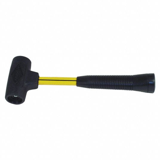 NUPLA Dead Blow Hammer without Tips: Fiberglass Handle, Ribbed Grip, 22 ...