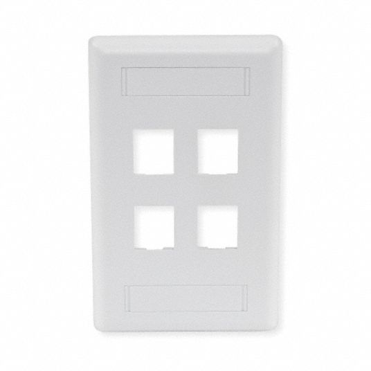 HUBBELL PREMISE WIRING, White, 1 Gang, Wall Plate - 6MH86|IFP14W - Grainger