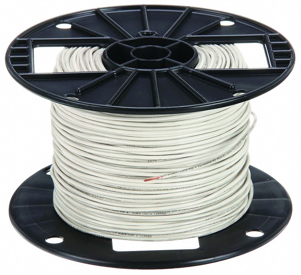 SOUTHWIRE, 18 AWG, White, Fixture Wire - 5LWY8|27022301 - Grainger
