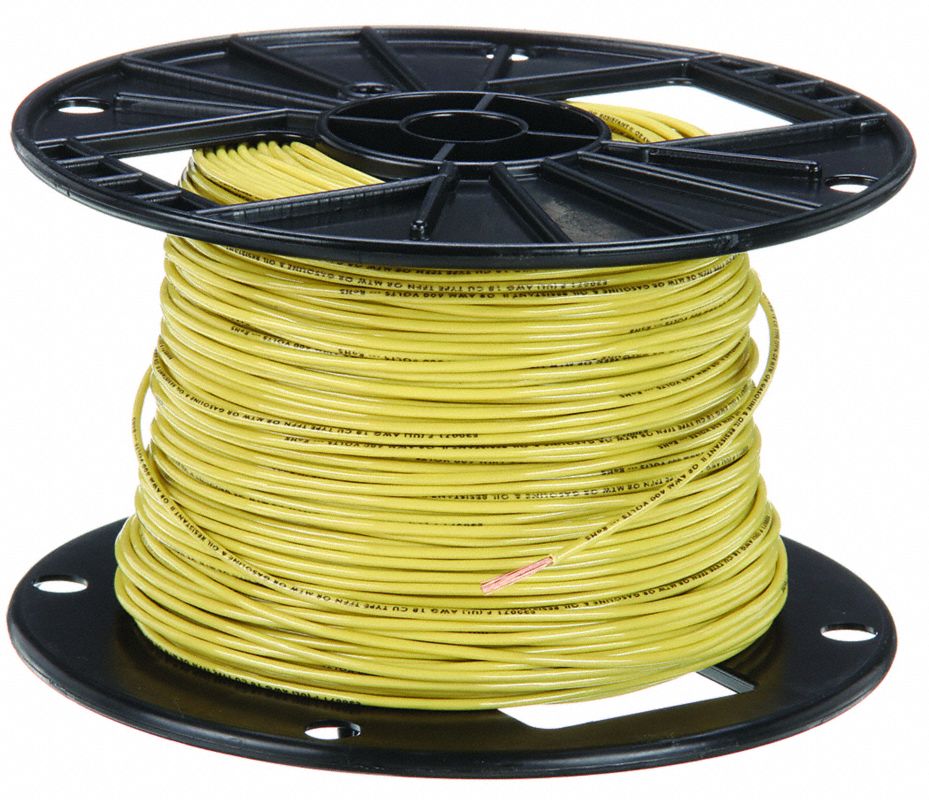 SOUTHWIRE Cable para Construcción, 600VCA, 18 AWG, 16, 194°F, Amarillo ...