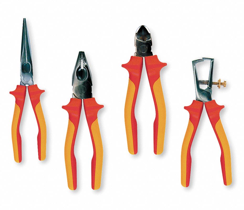 WIHA Juego de Pinzas Punta Larga 4 pinzas Acero Multicolor - Juegos de ...