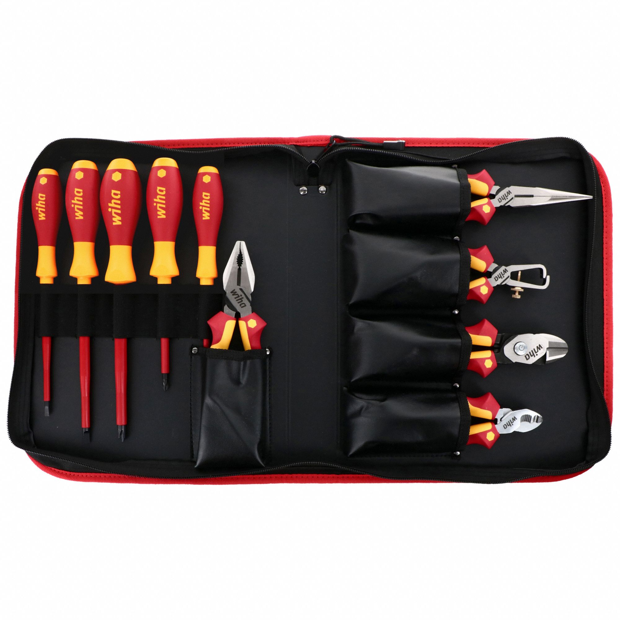 WIHA, Insulated, 10 Total Pcs, Insulated Tool Kit - 5LX08|32891 - Grainger