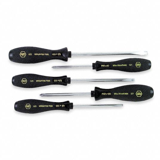 Screwdriver Set, Assorted, Number of Pieces 5 - Grainger