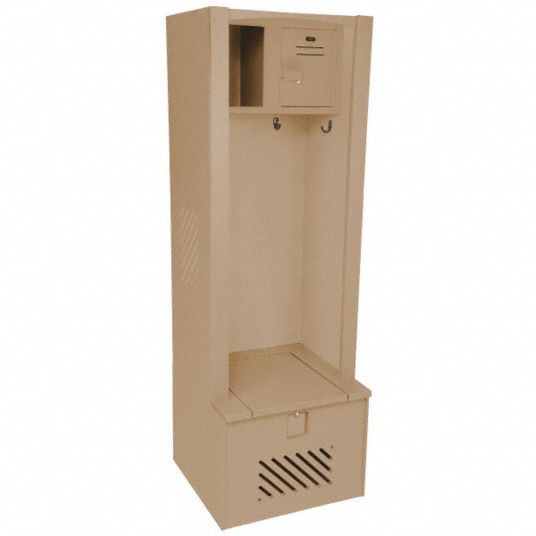 BRADLEY Gear Locker: 24 in x 18 in x 72 in, High Density Polyethylene ...