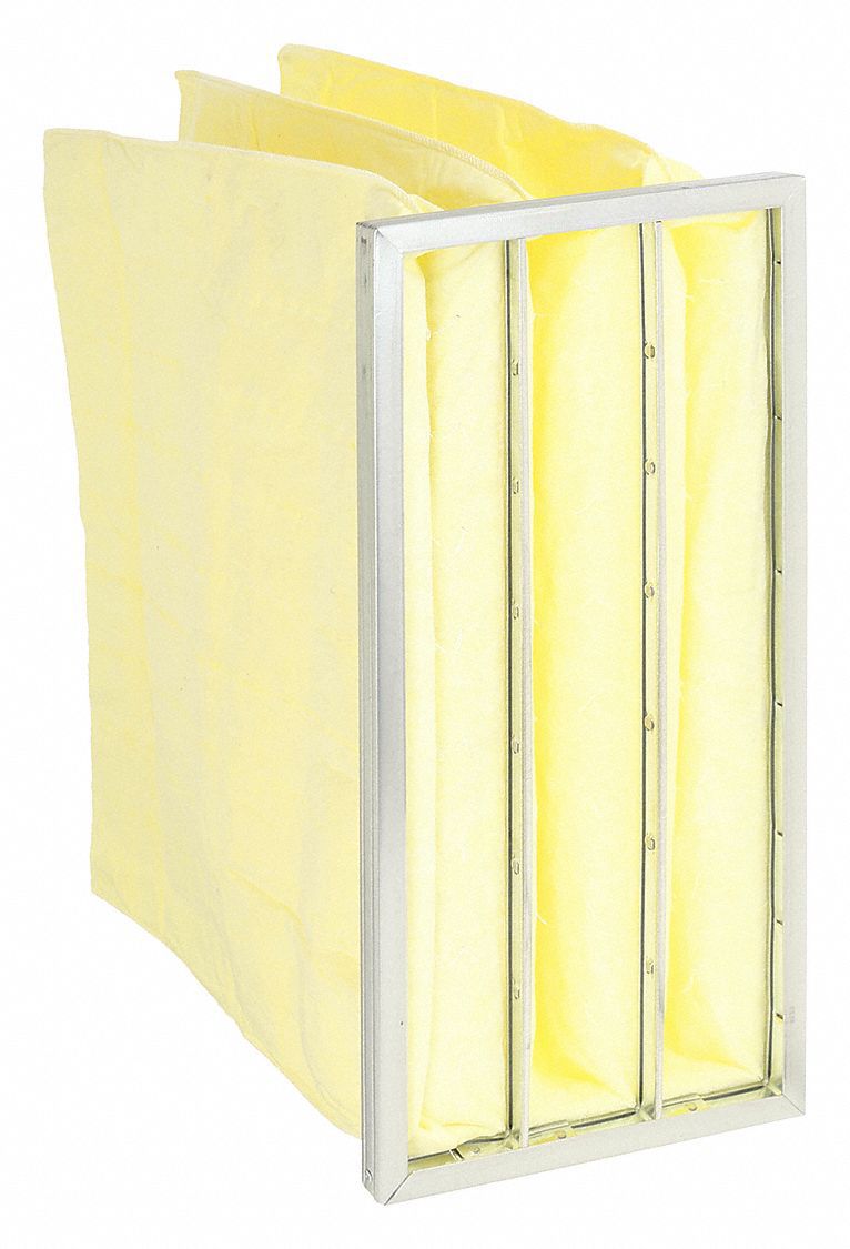 24x12x22 Nominal Filter Size, Yellow, Pocket Air Filter - 5M367|5M367 ...