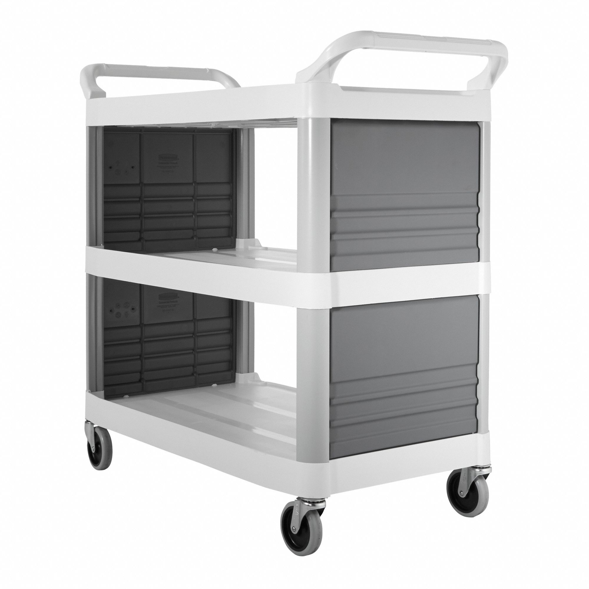 RUBBERMAID COMMERCIAL PRODUCTS Enclosed Service Cart, 300 lb Load ...