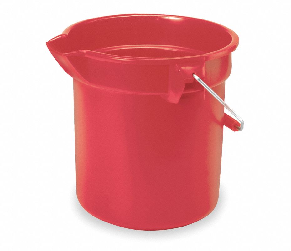 RUBBERMAID COMMERCIAL PRODUCTS Cubeta, Cubeta, 3-1/2 gal., Sí, Sí, Rojo ...