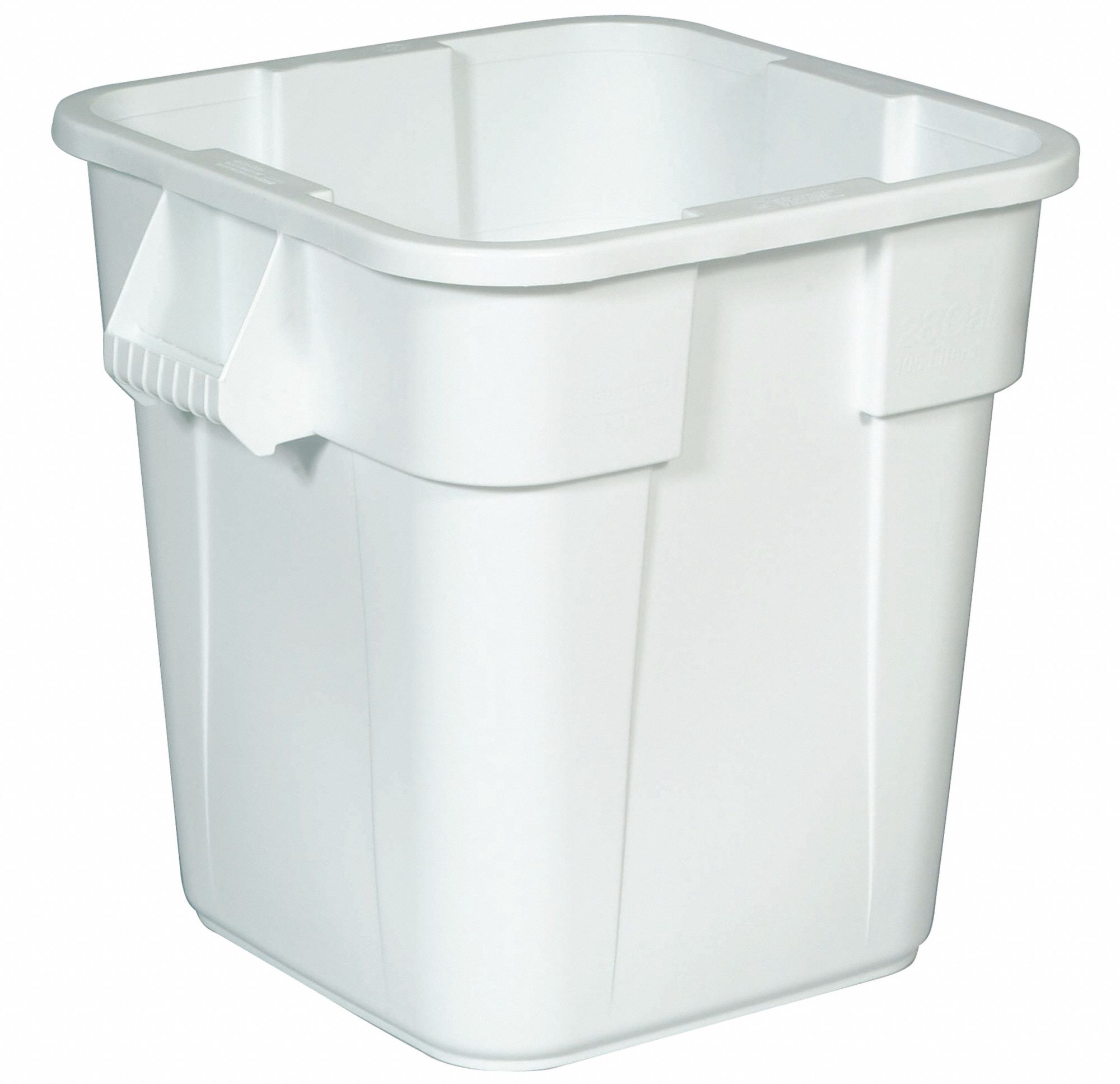 RUBBERMAID COMMERCIAL PRODUCTS, Square, 28 gal Capacity, Trash Can ...