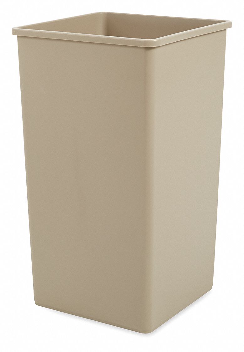 RUBBERMAID COMMERCIAL PRODUCTS, Untouchable®, Square, Trash Can - 5M826 ...