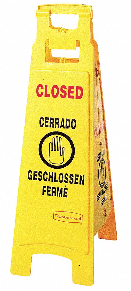 37 in x 12 in x 38 in Nominal Sign Size, Not Retroreflective, Floor ...