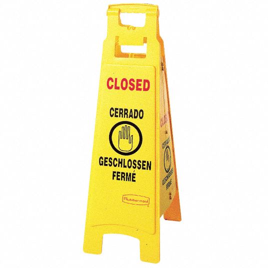 37 in x 12 in x 38 in Nominal Sign Size, Not Retroreflective, Floor ...