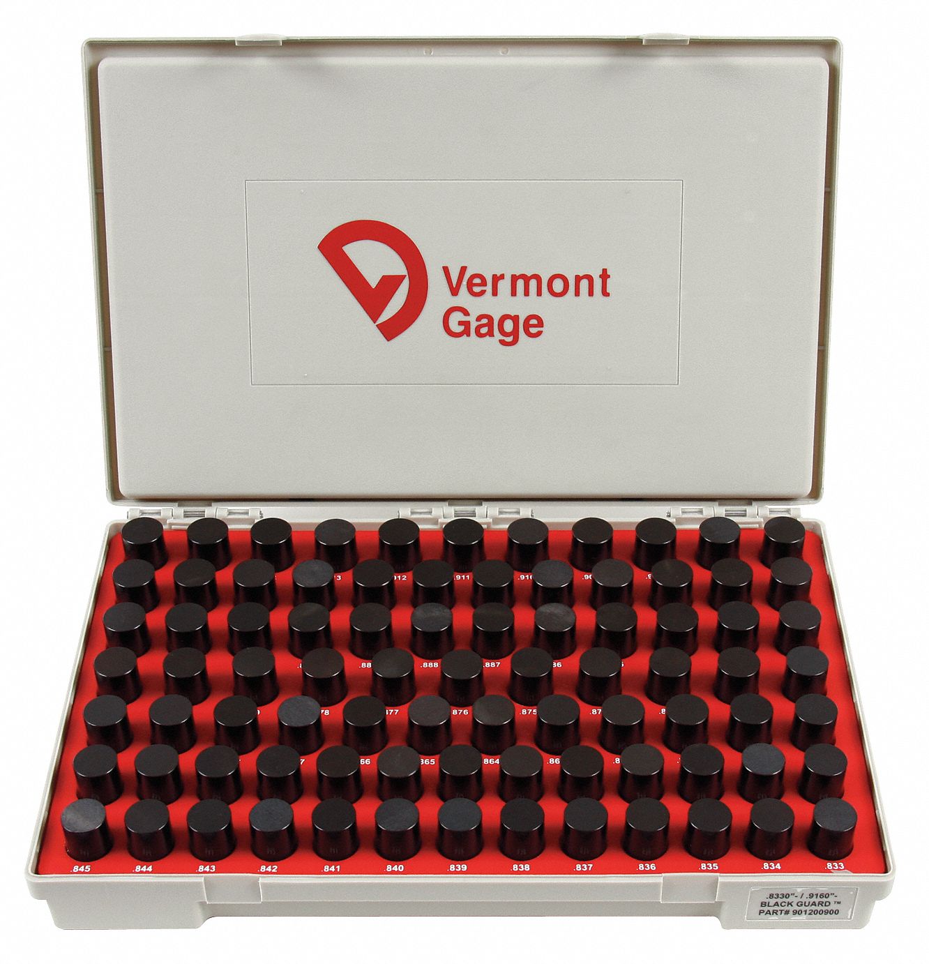 VERMONT GAGE, No-Go (Minus), 0.833 in to 0.916 in, Black Oxide-Coated ...