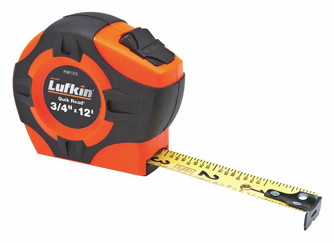 16 ft. Steel SAE Tape Measure, Orange - Grainger