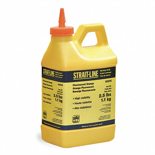 IRWIN STRAIT-LINE, Orange, Semi-Permanent, Marking Chalk - 5MD50|65205 ...