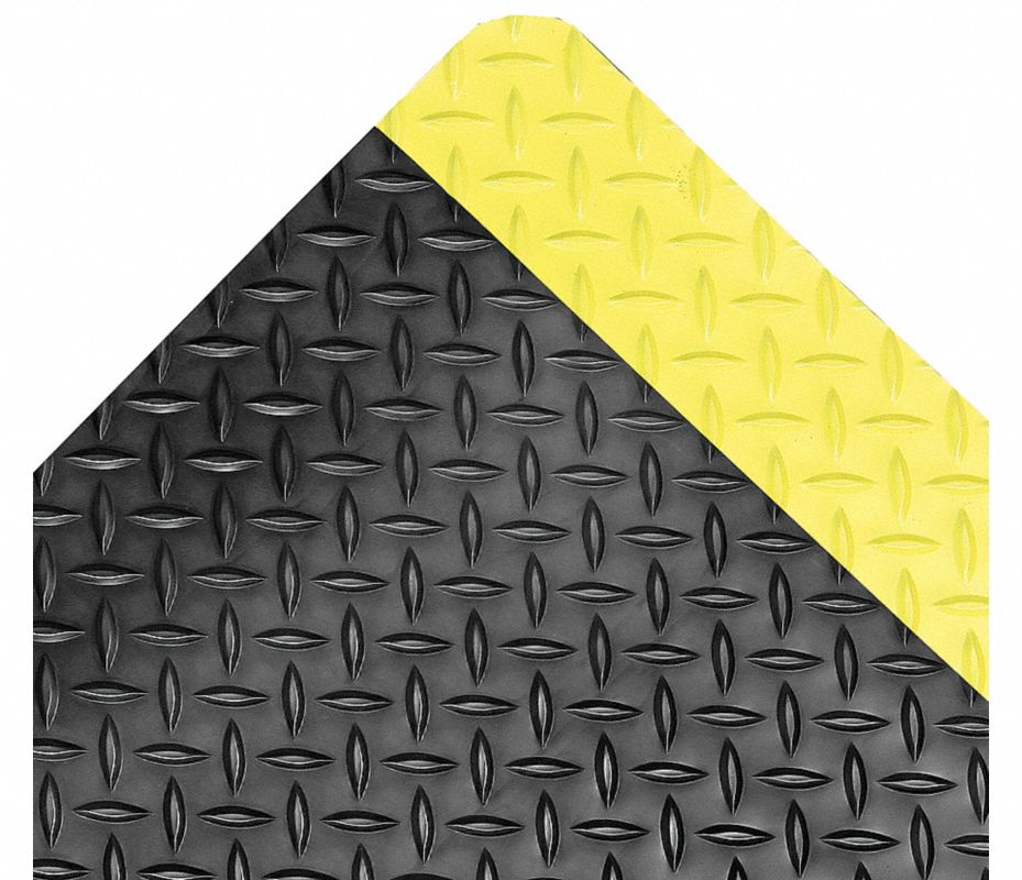 NOTRAX Tapete Antifatiga Vinilo Rectangular Negro y Amarillo 3 pies x 2 ...