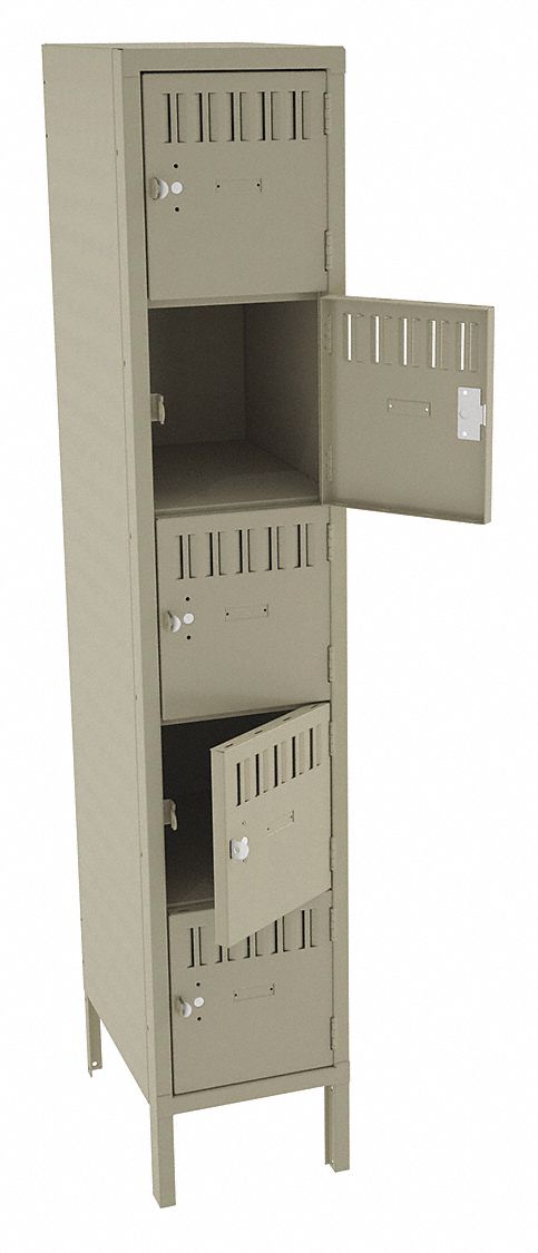 TENNSCO, 12 in x 18 in x 66 in, 5 Tiers, Box Locker - 5MDT3|BS5-121812 ...