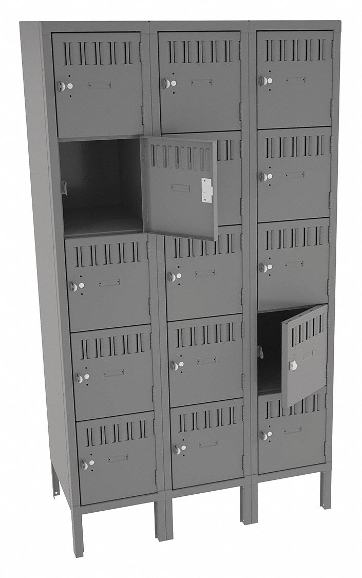 TENNSCO, 36 in x 18 in x 66 in, 5 Tiers, Box Locker - 5MDT4|BS5-121812 ...