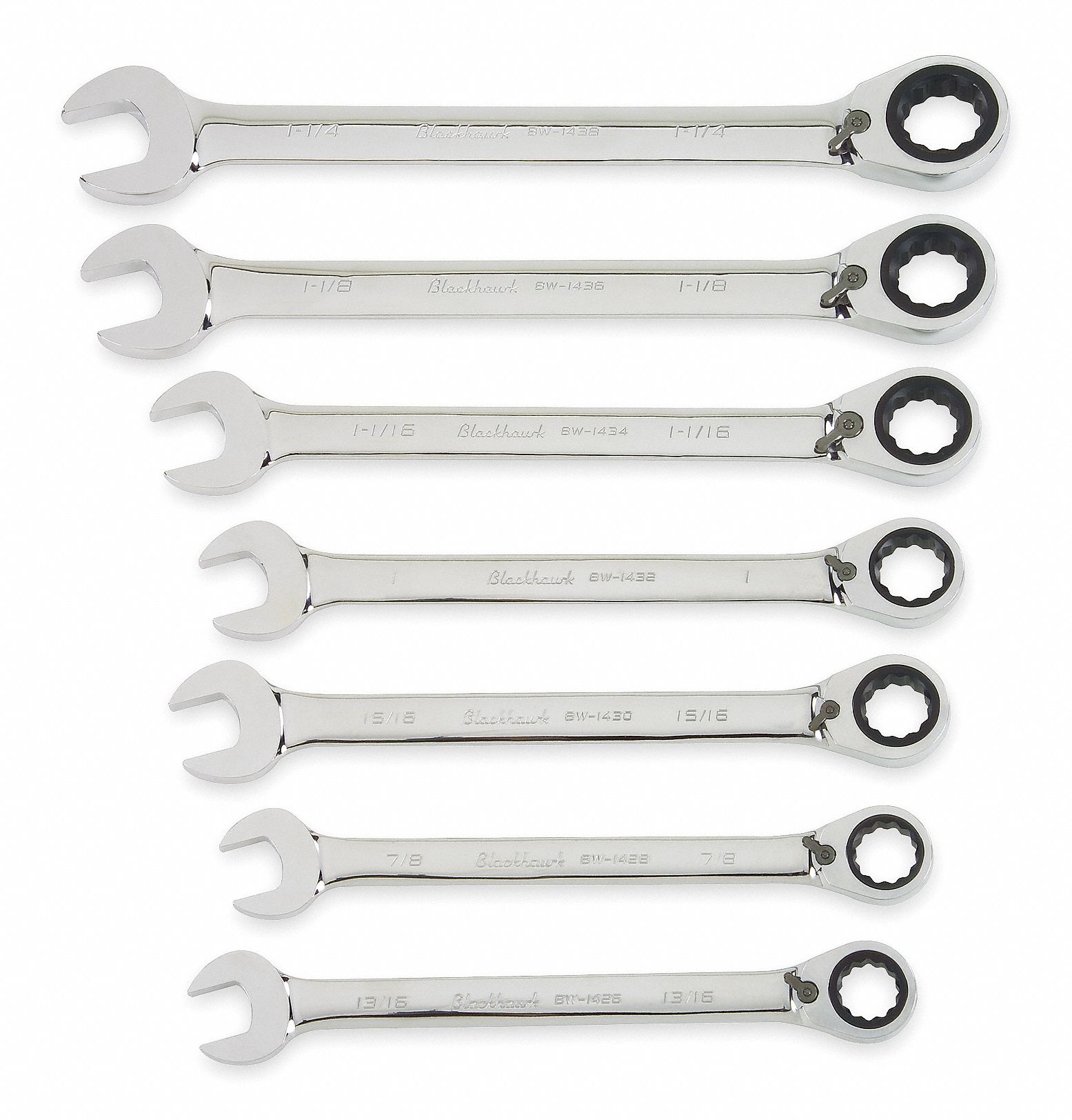 Reversible Wrench Set, Alloy Steel, Polished - Grainger