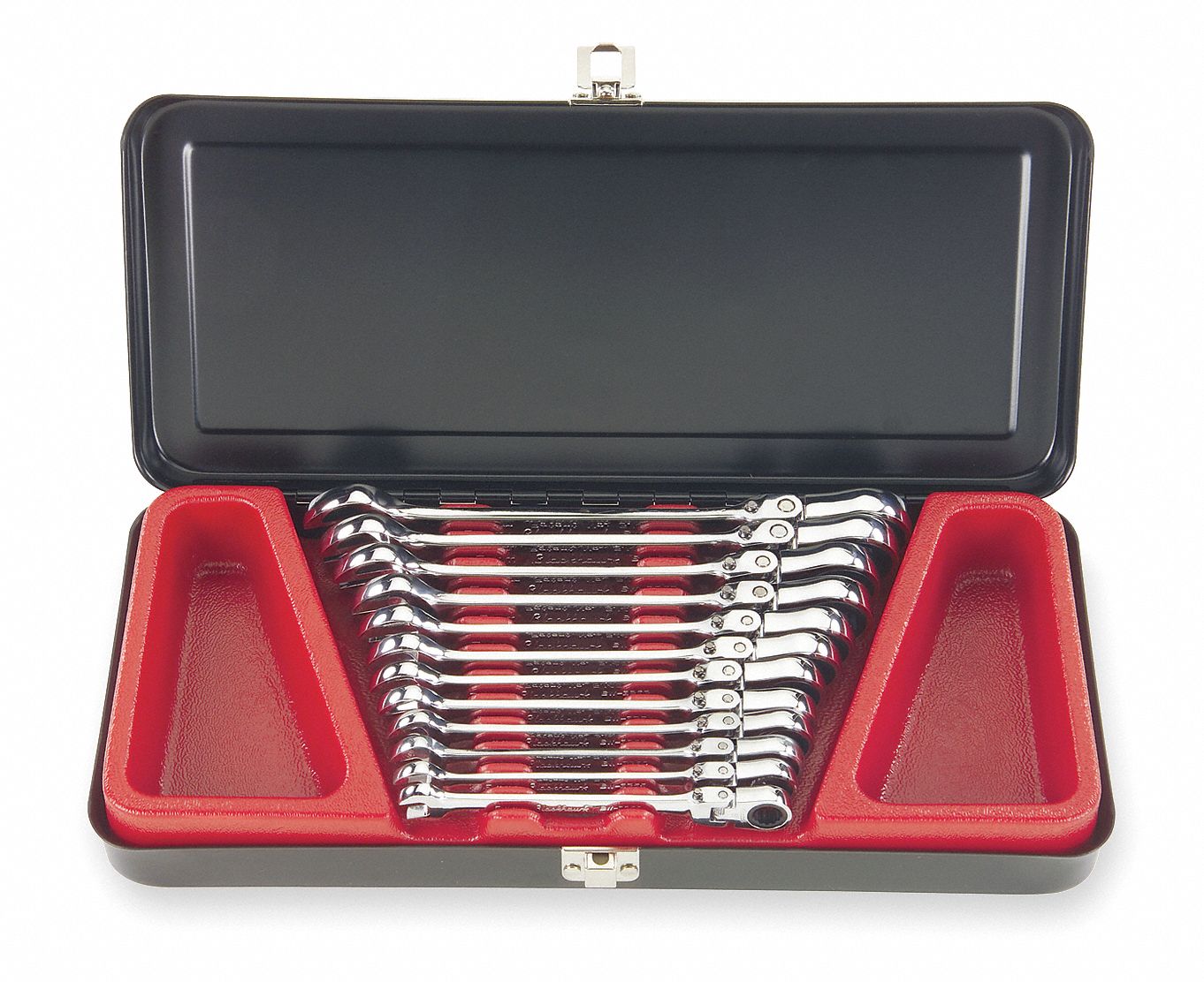 Ratcheting Wrench Set, Alloy Steel, Polished - Grainger