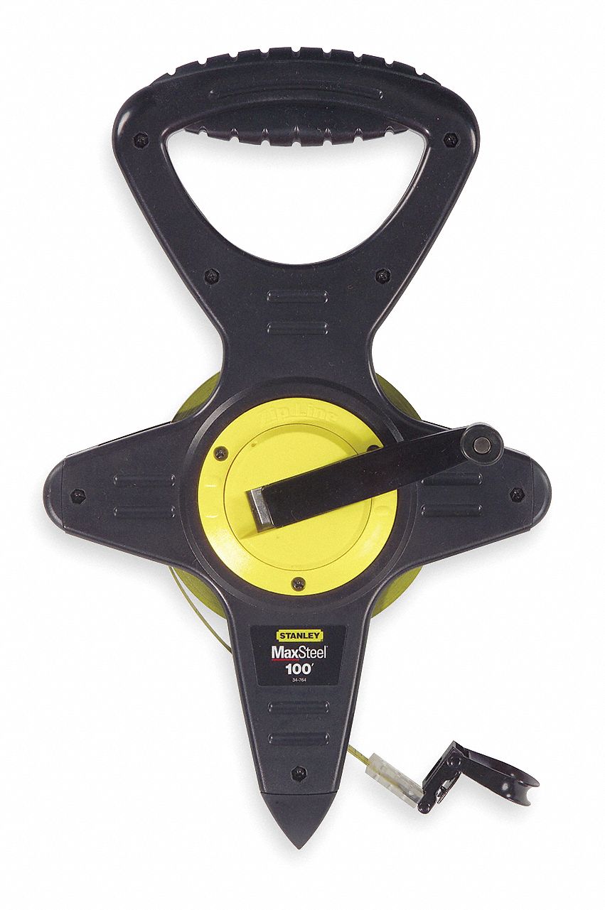 100 ft. Steel Long Tape Measure, Black - Grainger