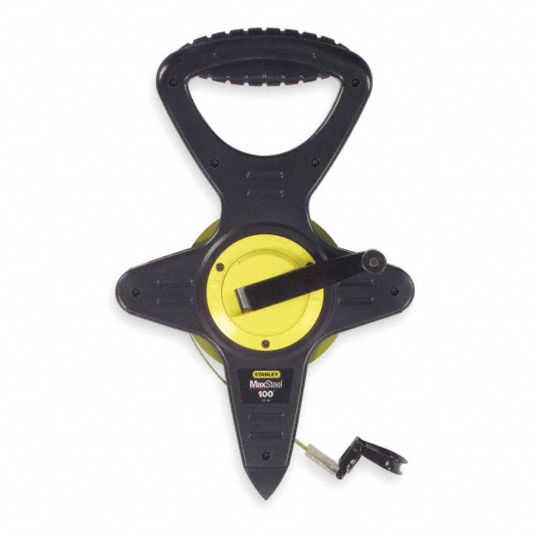 100 ft. Steel Long Tape Measure, Black - Grainger
