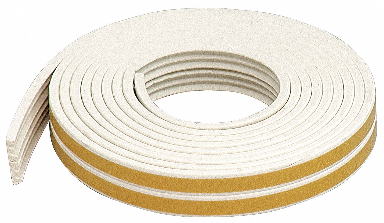 Weatherstrip,K,White,Length 17 ft. - Grainger