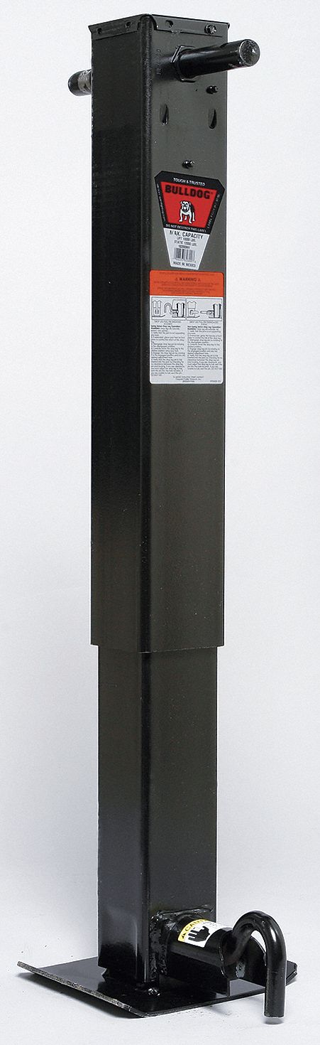 BULLDOG, Sidewind Trailer Jack, 12,000 lb Static Load Capacity, Trailer ...