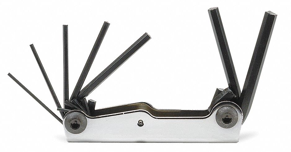 Folding Hex Key Set, Number of Pieces 7 - Grainger