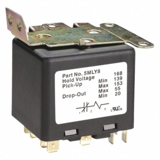 139V AC to 153V AC Pick Up, 55V AC Drop Out, Potential Relay - 5MLY8 ...