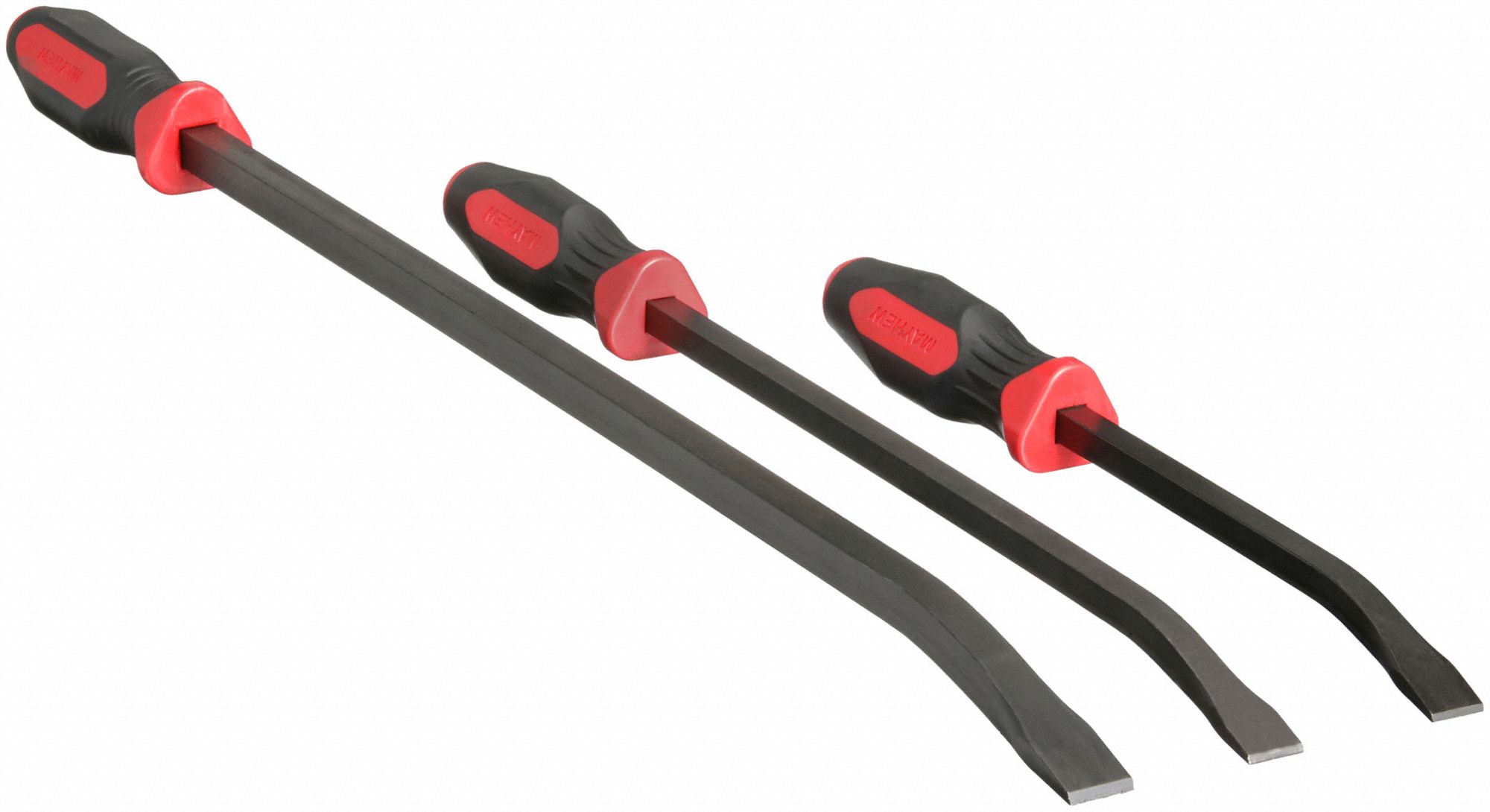 MAYHEW Pry Bar Set: Chisel End, 12 in_17 1/4 in_25 in Overall Lg, 8 in ...
