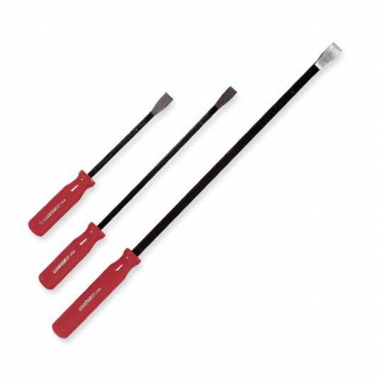 MAYHEW Pry Bar Set: Chisel End, 12 in_17 1/4 in_25 in Overall Lg, 8 in ...