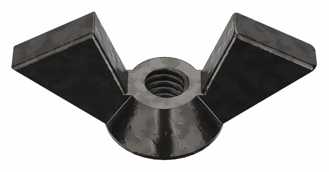 #8-32 Thread Size, Iron, Wing Nut - 5MMW8|0-8A-700AS7- - Grainger