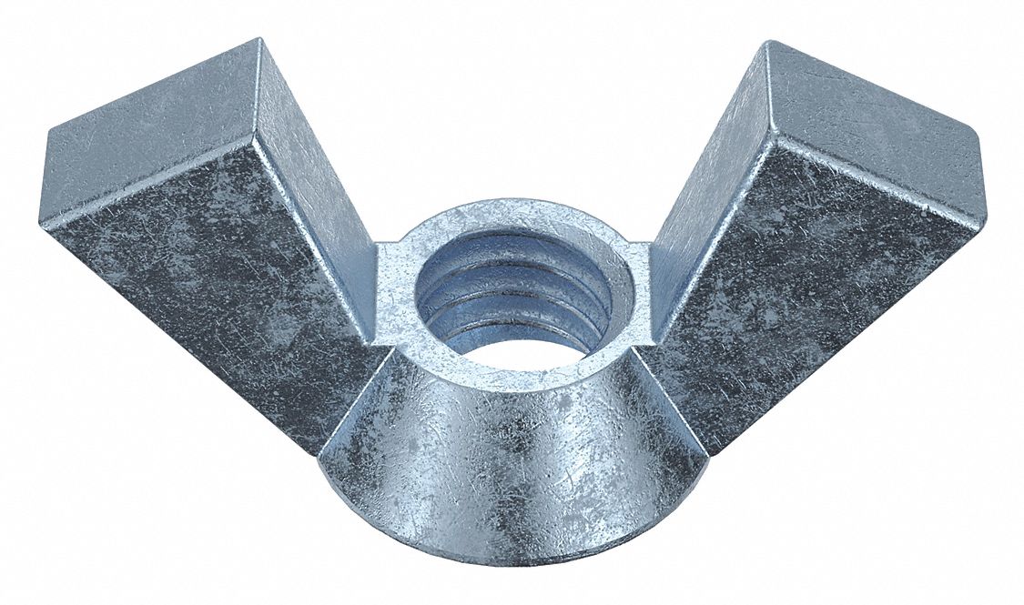 5/16"-18 Thread Size, Steel, Wing Nut - 5MNA1|0-DE-755C87- - Grainger