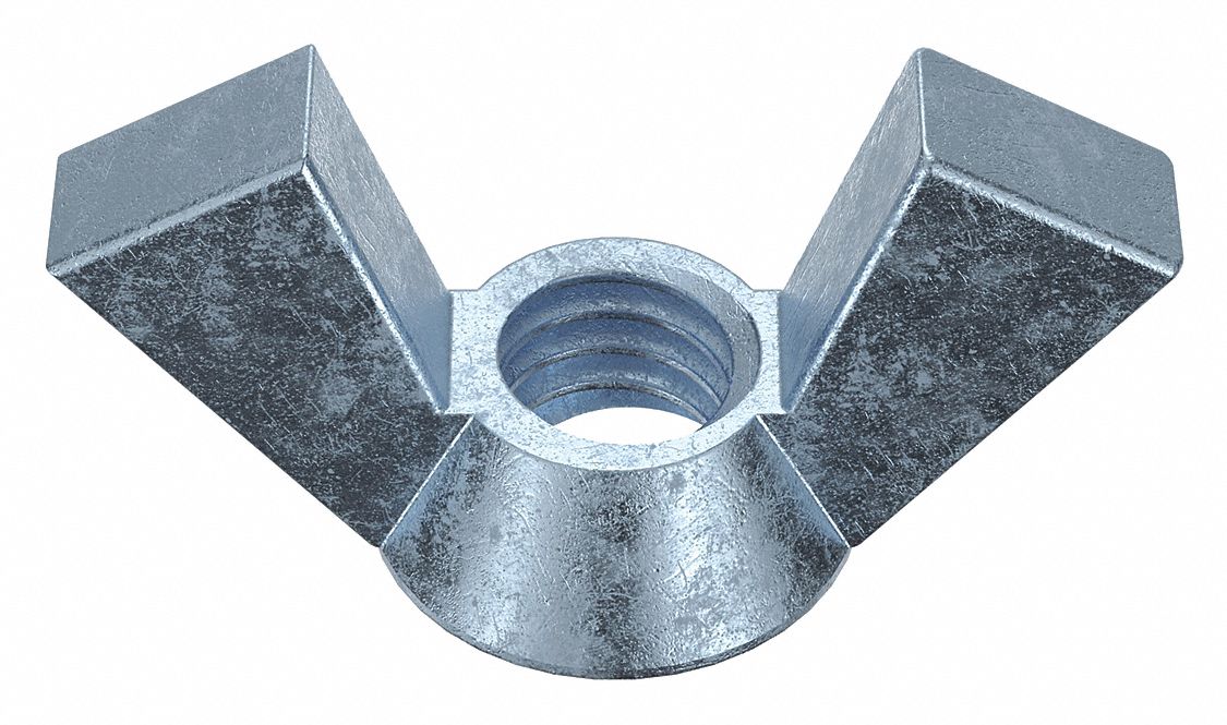 5/16"-18 Thread Size, Steel, Wing Nut - 5MNA9|0-DE-780C87- - Grainger