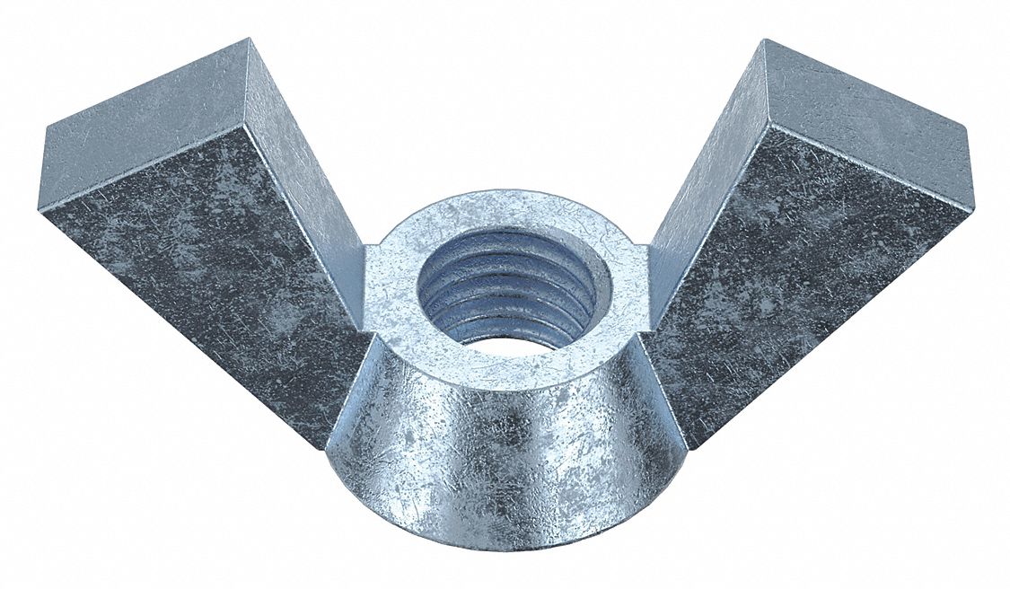 5/8"-11 Thread Size, Steel, Wing Nut - 5MNC5|0-II-780G87- - Grainger