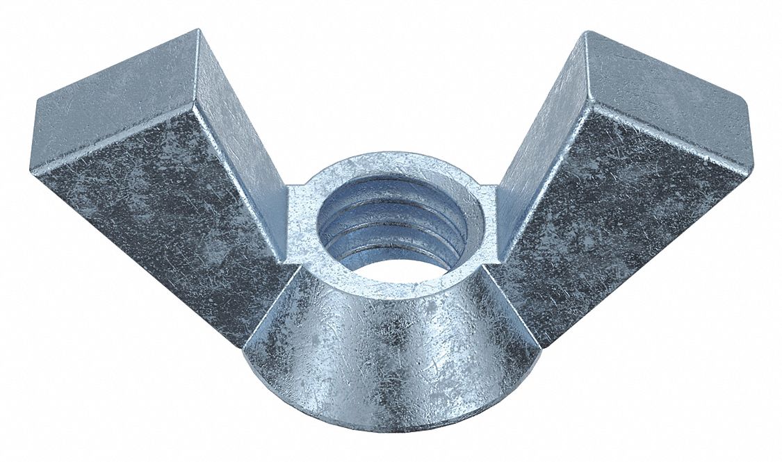 5/16"-18 Thread Size, Steel, Wing Nut - 5MNC9|0-DE-788B87- - Grainger