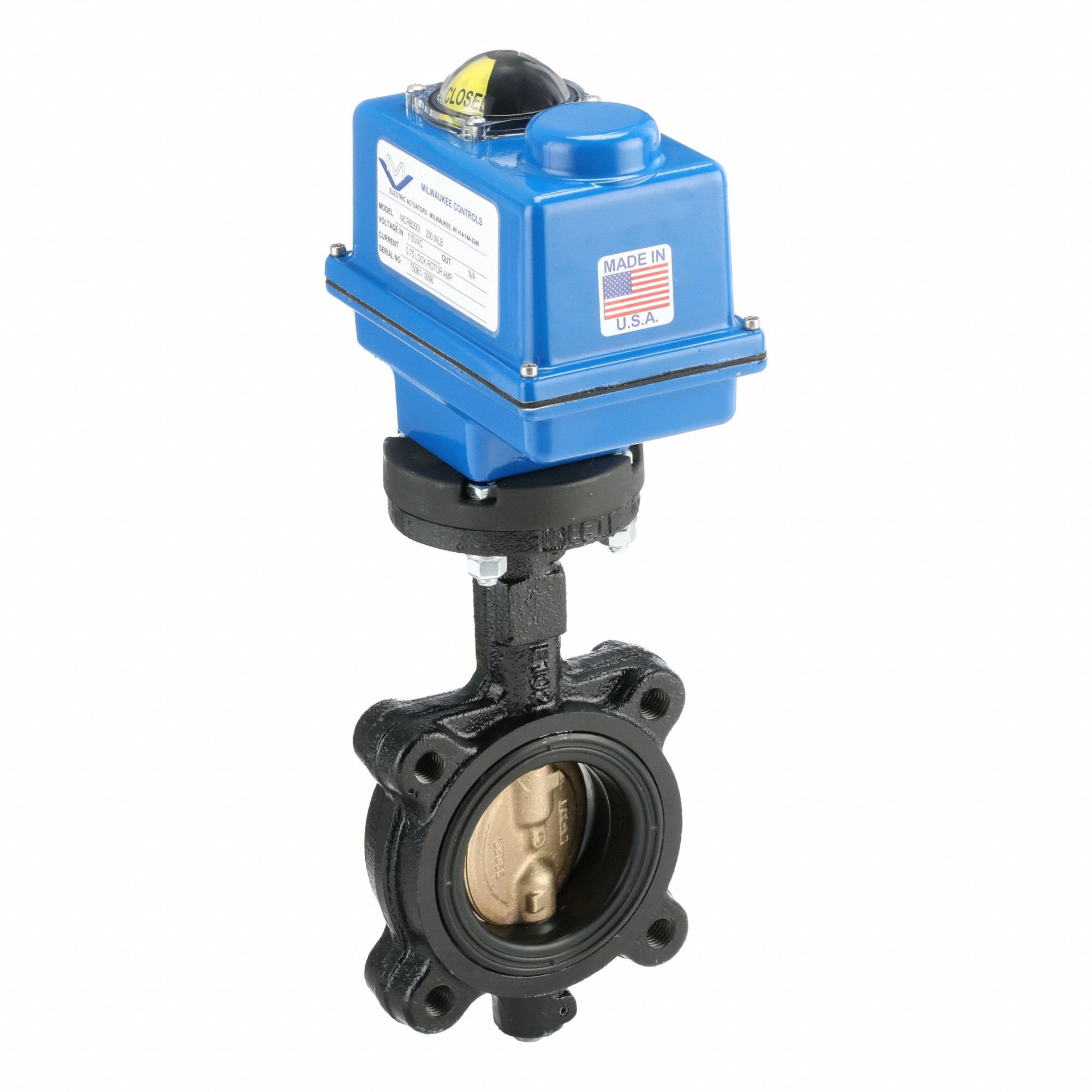 MILWAUKEE VALVE Válvula Mariposa,Tuberia 3 pulg. - 5MPP4 | GLC33E 3 ...