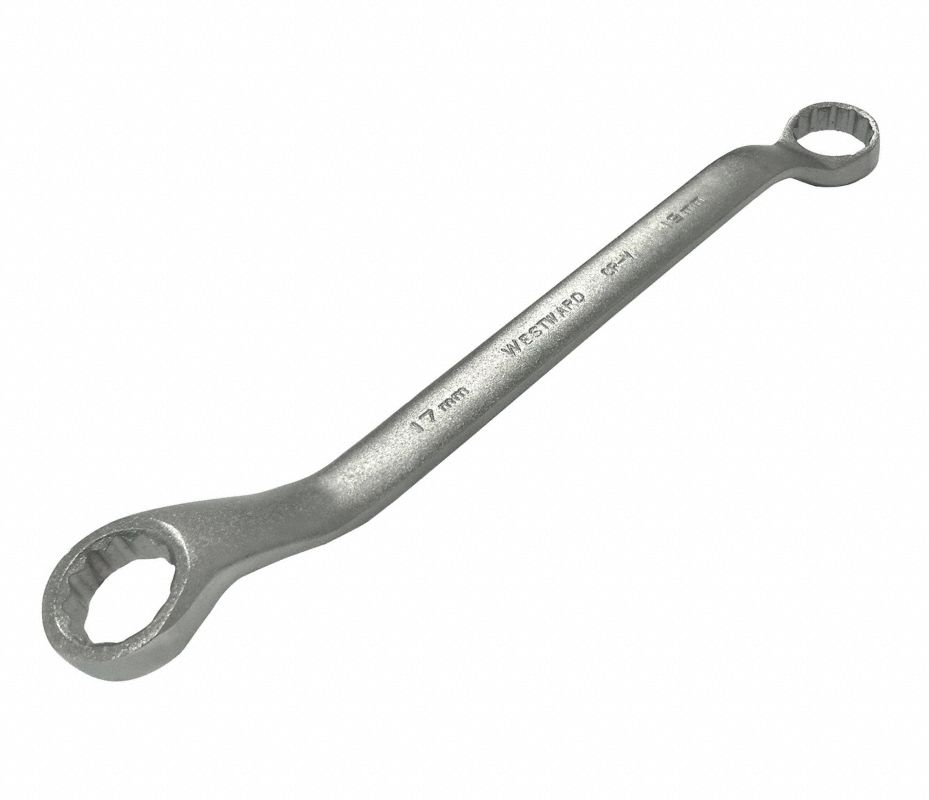 WESTWARD Llave de Boca Cerrada ,17 x 19mm, Métrico, Acabado Satinado ...