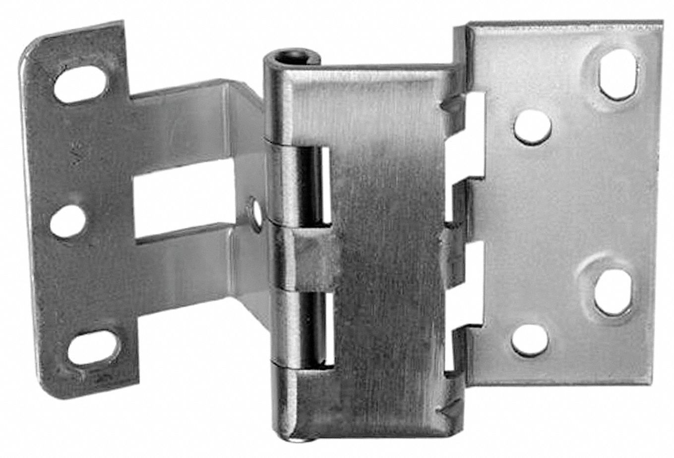 Interleaf Casework Hinge With Holes, Satin Chrome Finish, Square ...
