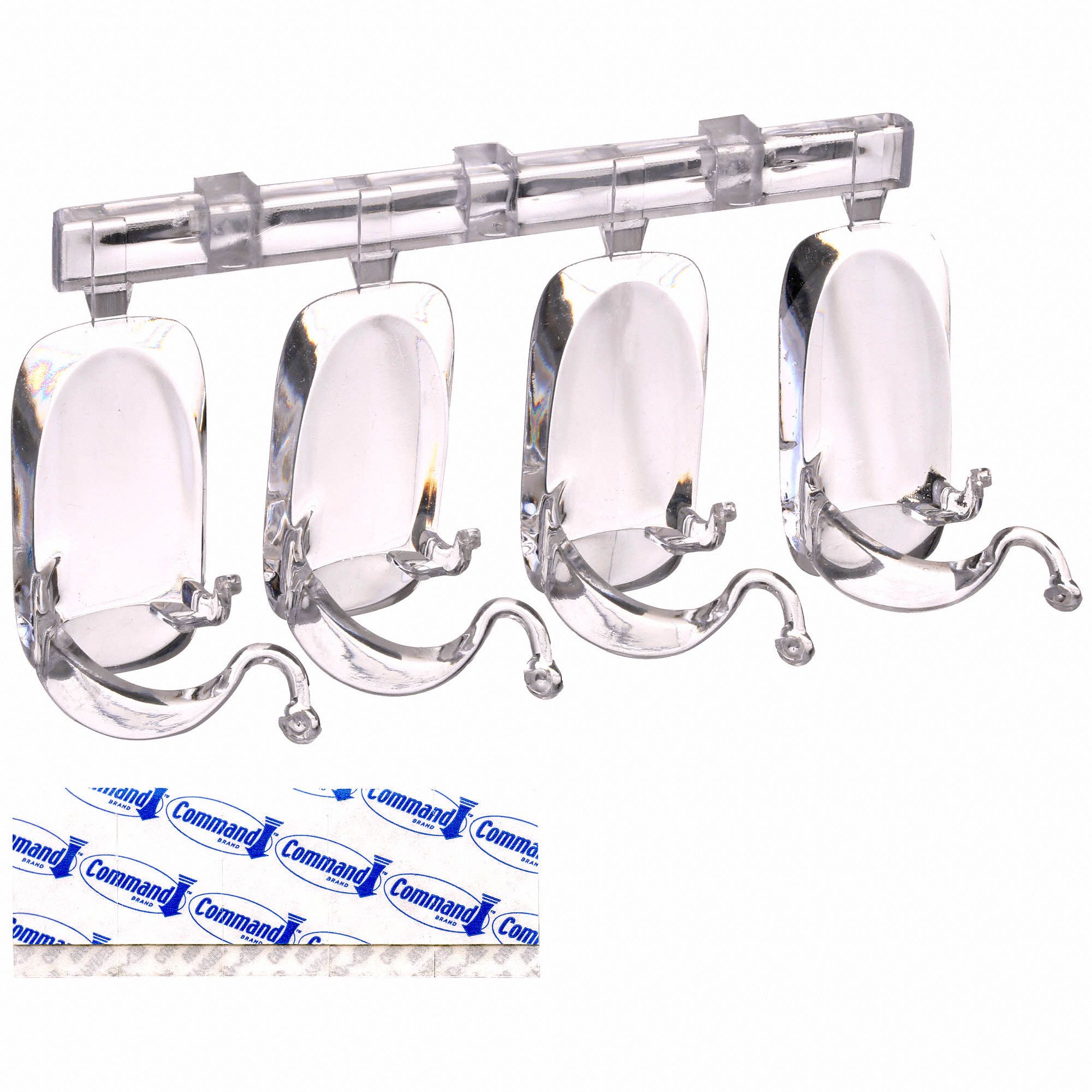 COMMAND Medium Clear Cord Clips w/ Clear Strips, Command(TM) Adhesive ...