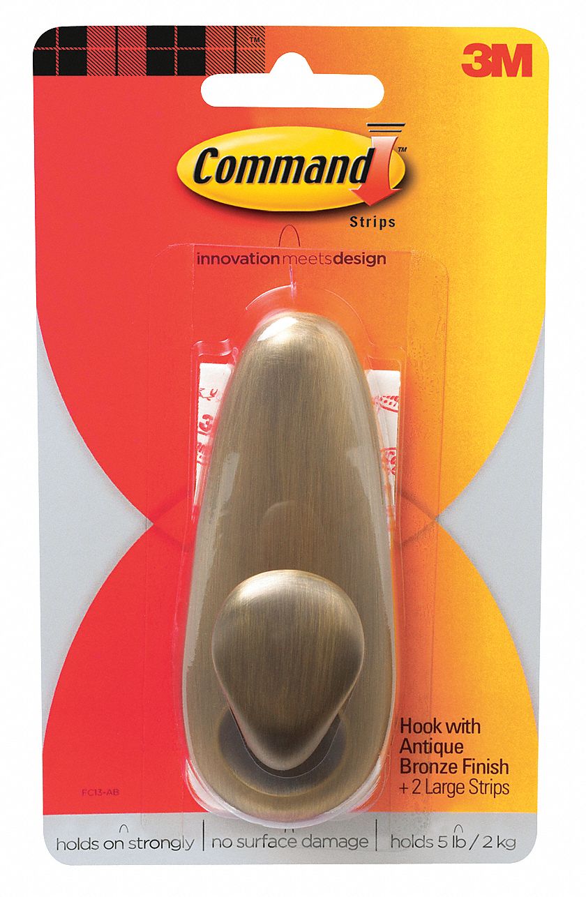 Forever Classic Hook, Command™ Adhesive Pressure Sensitive Strip ...